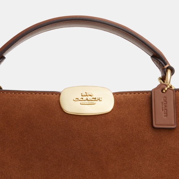 Coach | Bags | Eliza Mini Carryall Bag In Suede | Poshmark